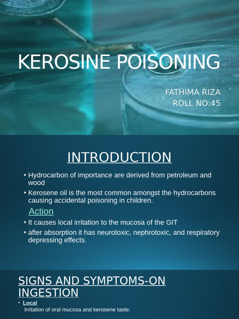 Kerosine Poisoning | PDF