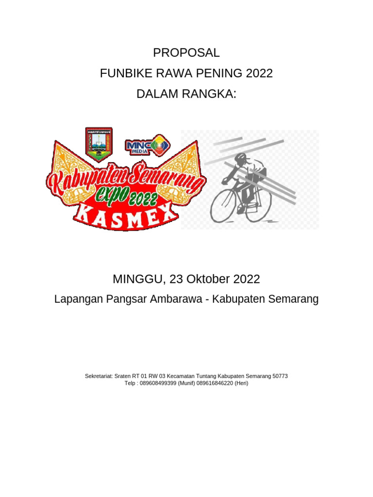 PROPOSAL Funbike Expo | PDF | Business