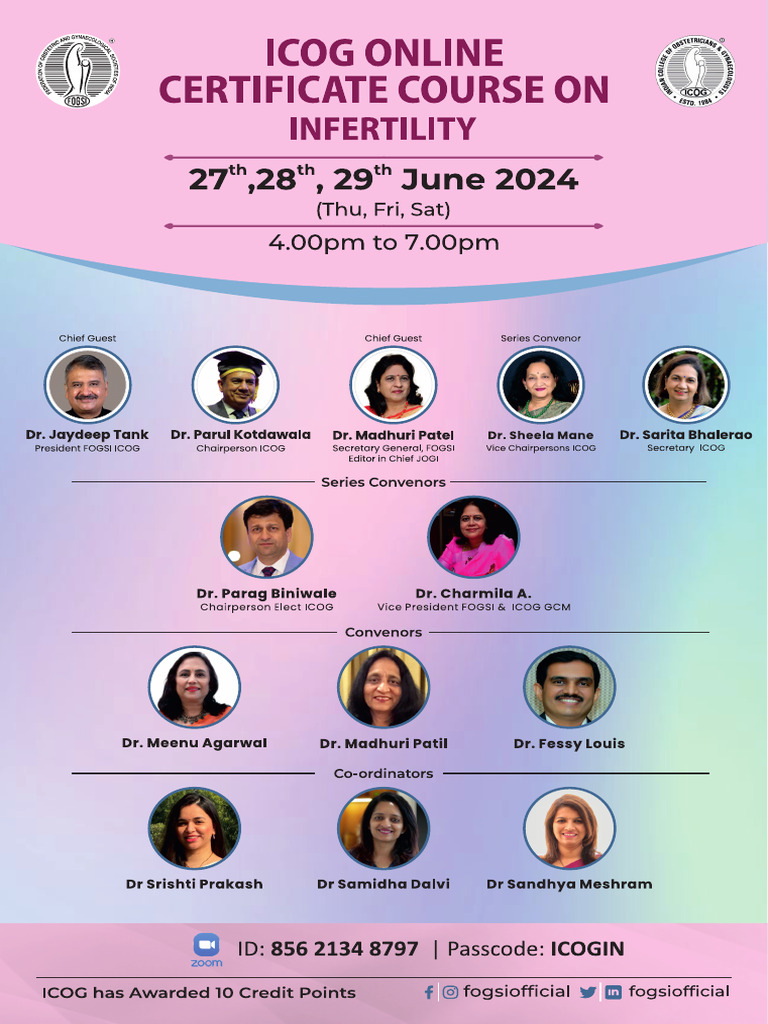 3 Days Certificate Course On Infertility | PDF