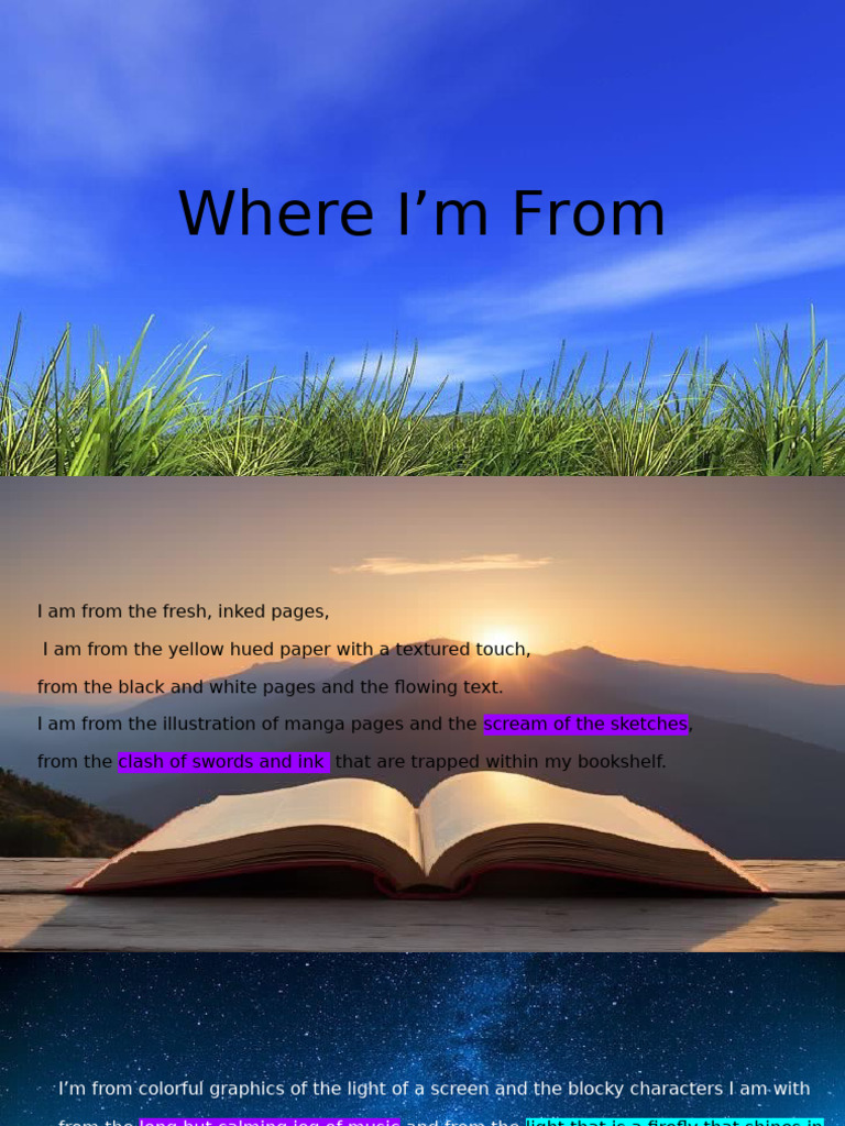 Where I'm From Poem-Colin | PDF