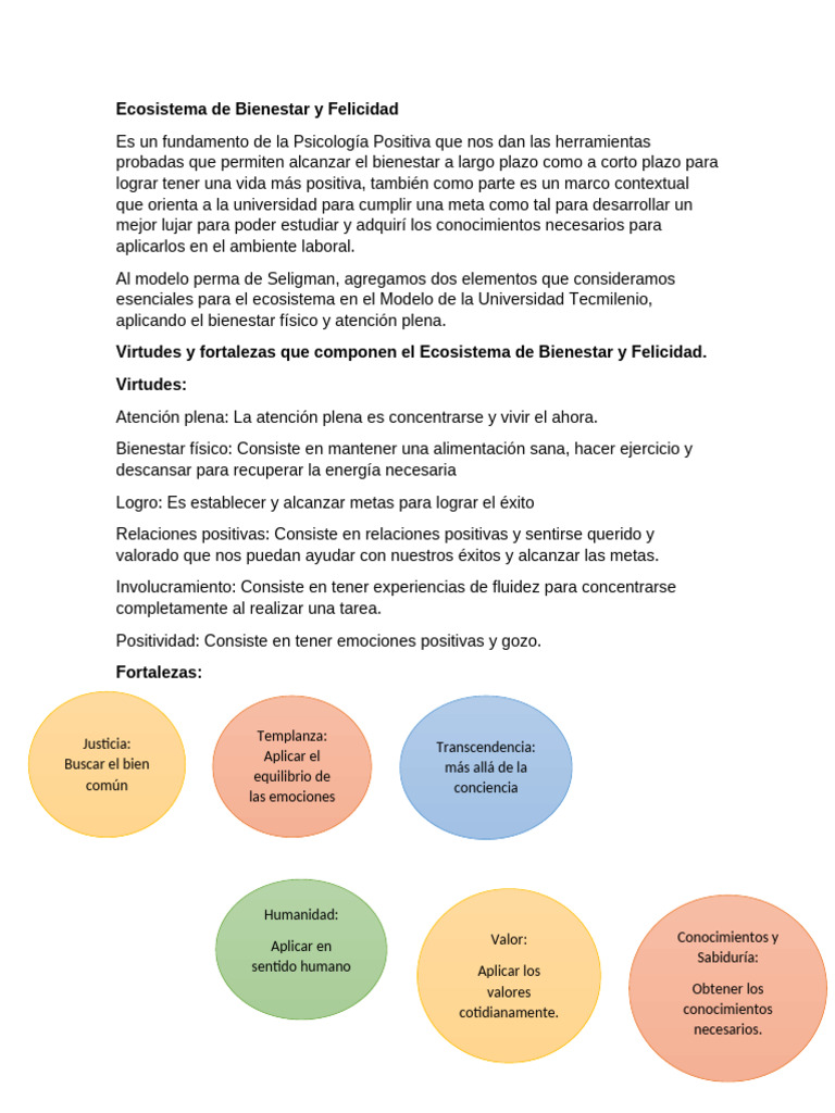 Ecosistema De Bienestar Y Felicidad Pdf