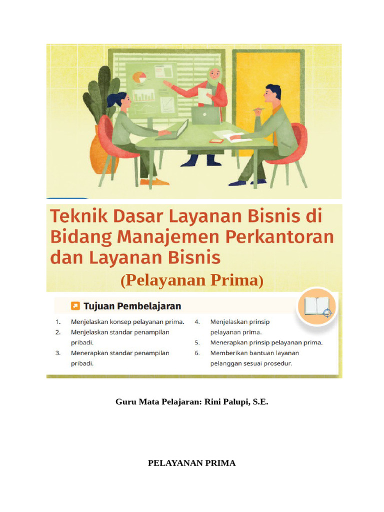 Materi MPLB - Pelayanan Prima | PDF