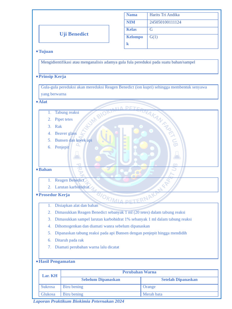 Laprak Biochem 1 | PDF
