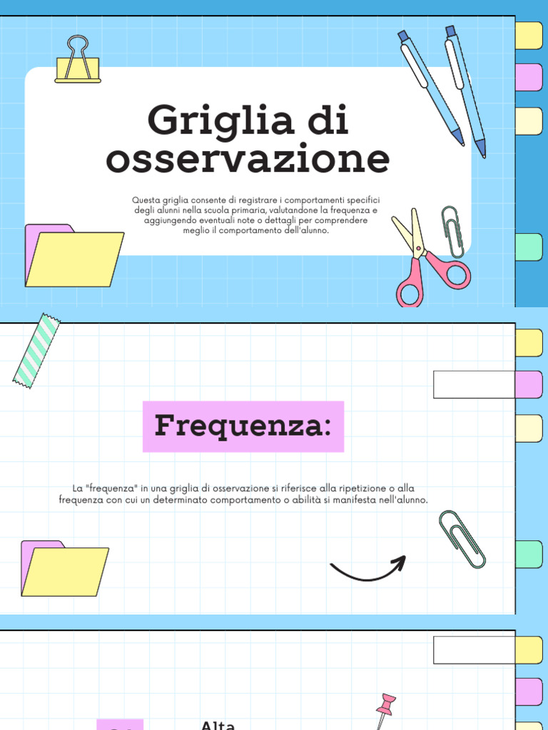 Griglia Di Osservazione | PDF