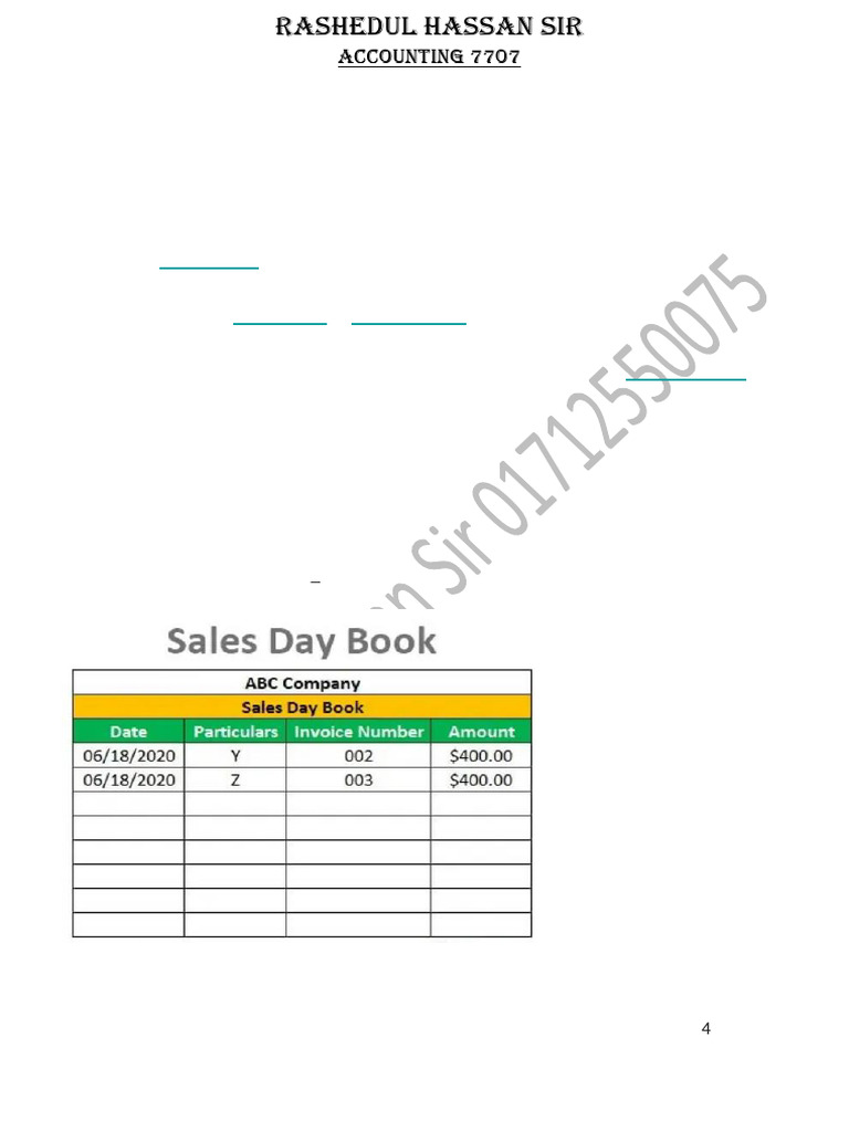 Sales Day Book | PDF
