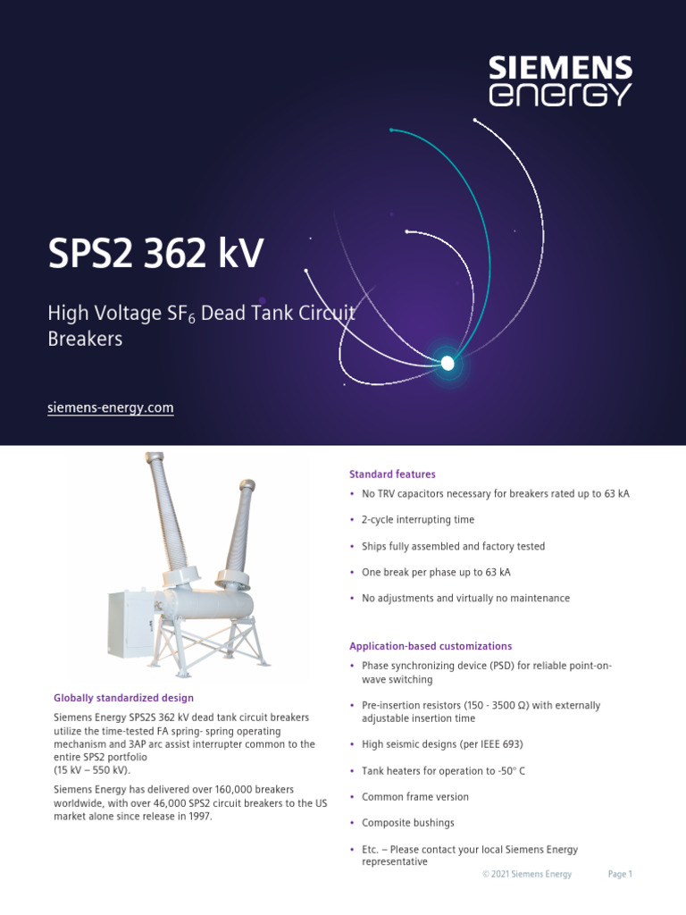 Flyer SPS 362kV DT Breaker US PDF Original File | PDF