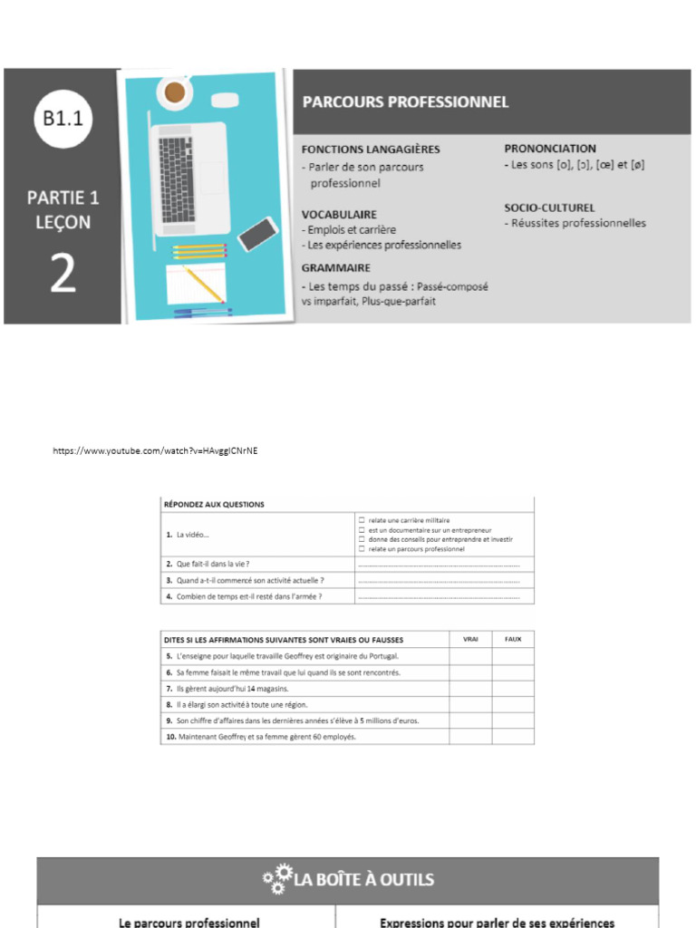 B1 Le Plus Que Parfait | PDF