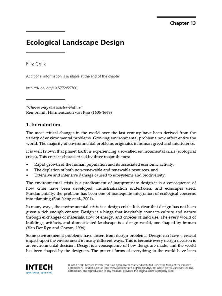Ecological Landscape Design | PDF