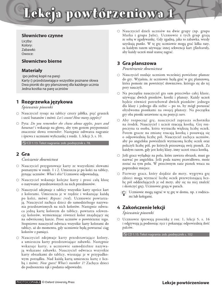 05 Revision Games teaching notes | PDF