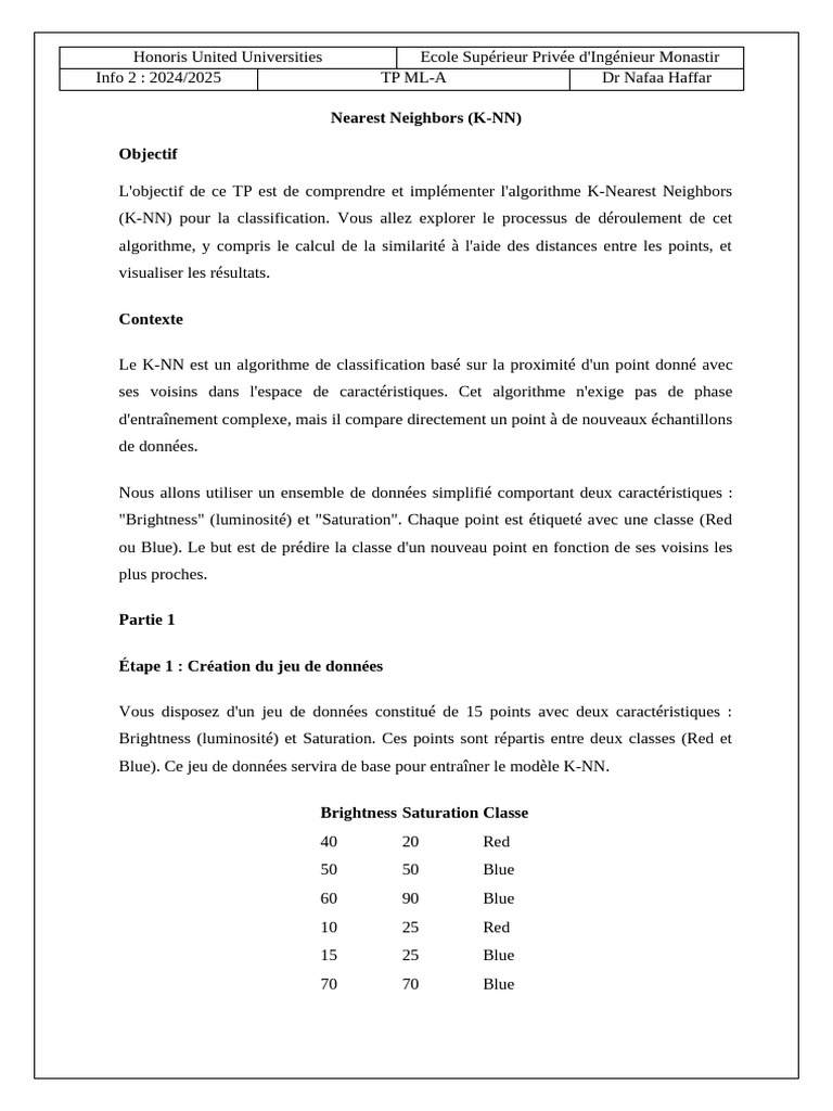 TP KNN 2ml | PDF