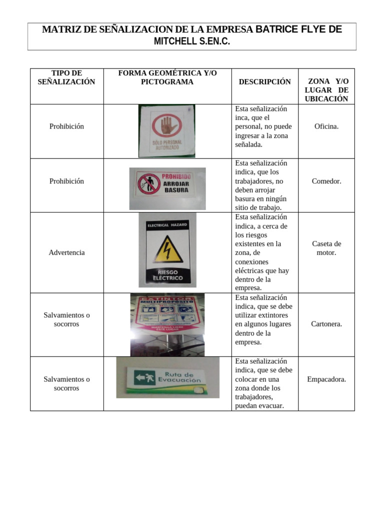 Señalización de Seguridad en Batrice Flye | PDF