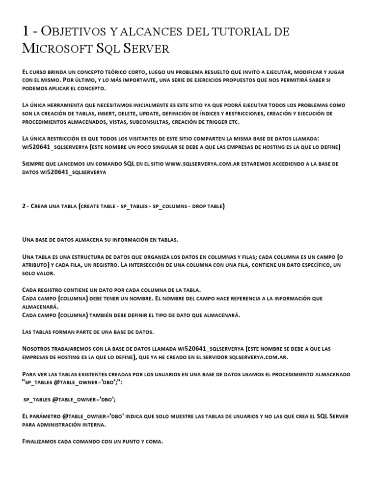 Base de Datos SQL | PDF | Modelo de datos | Gestión de datos