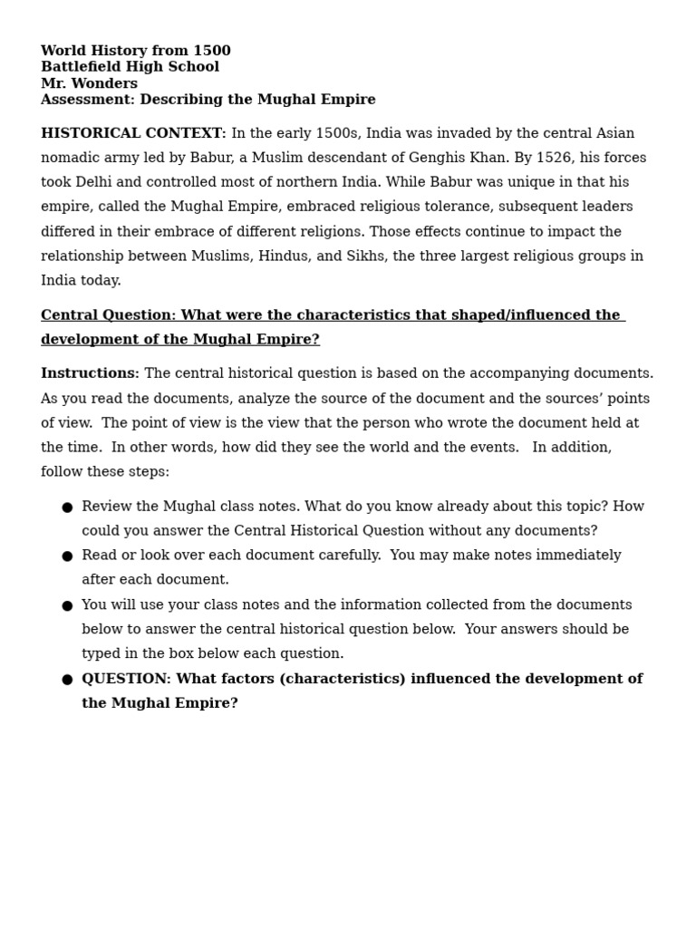 Mughal Empire Final | PDF