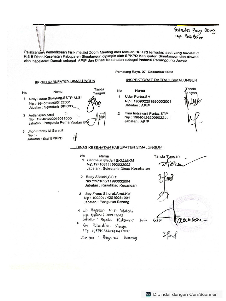 Poskesdes Raya Usang | PDF
