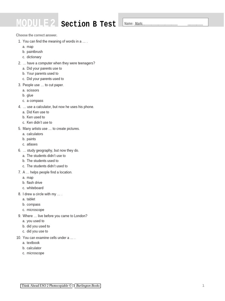 02ThinkAhead2 Mod2 SecB | PDF