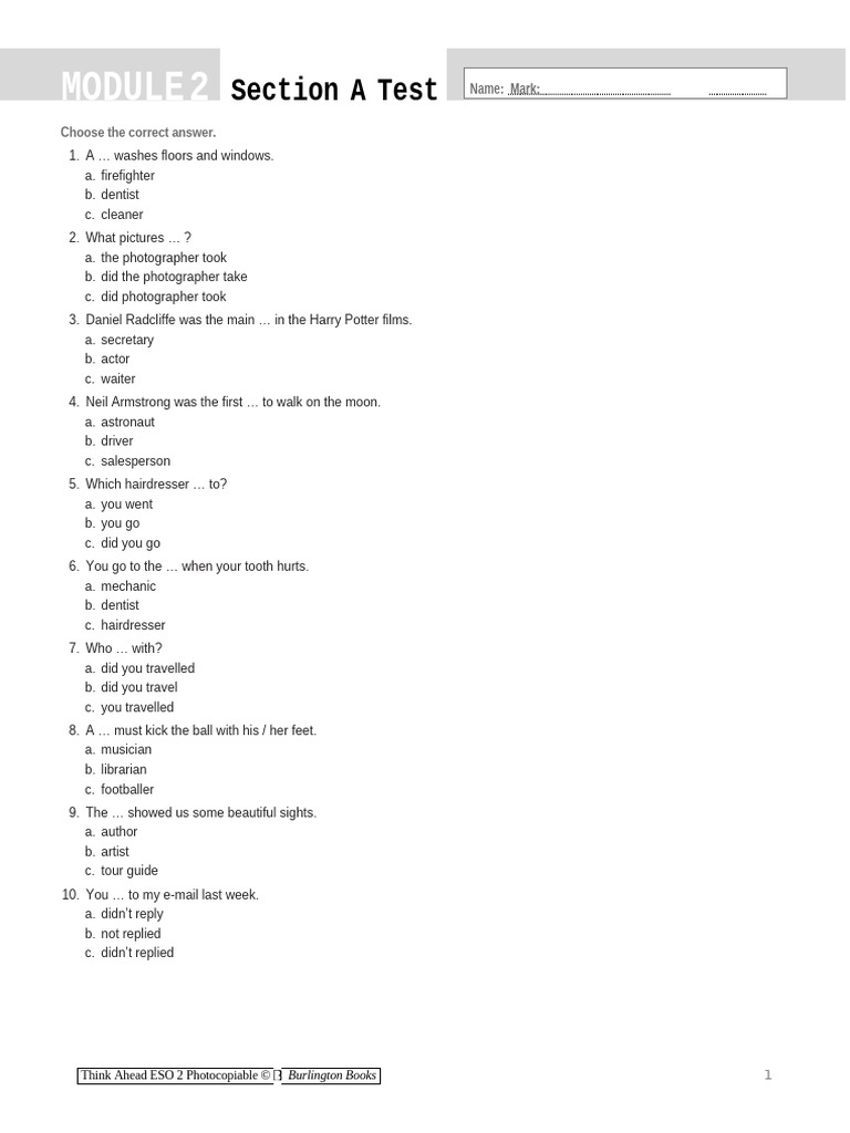 01ThinkAhead2 Mod2 SecA | PDF