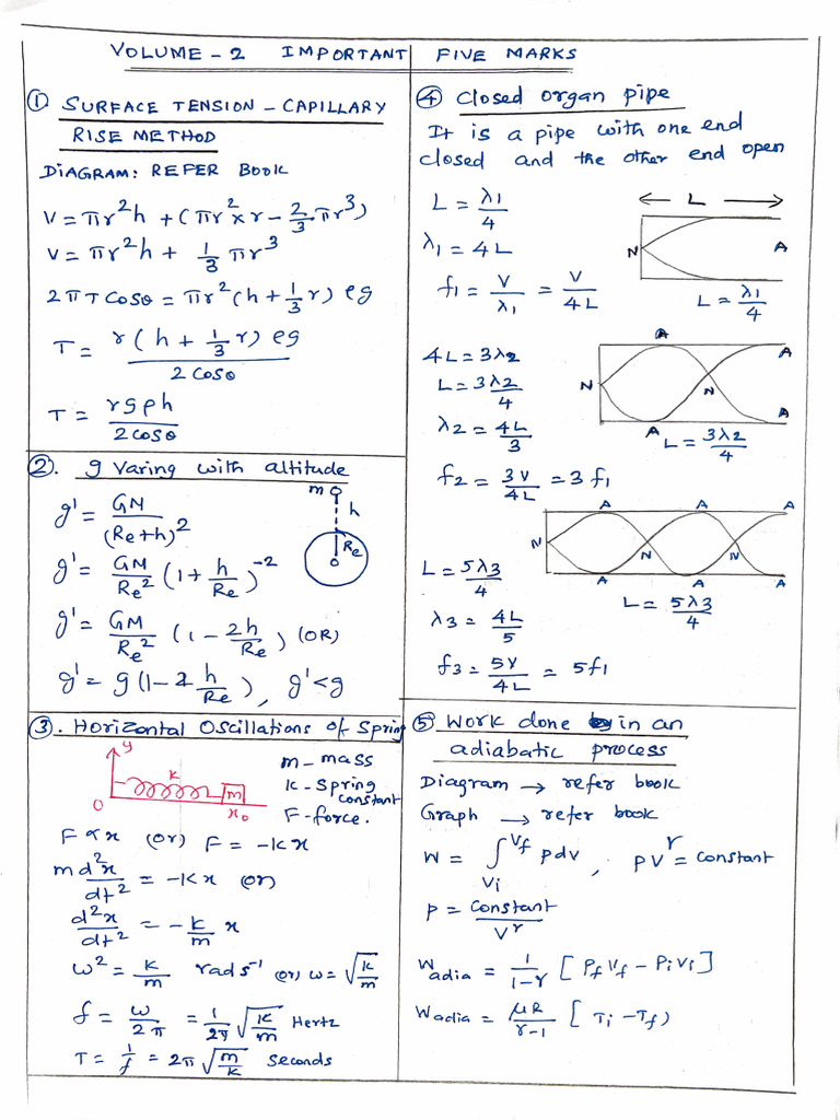 11th Physics EM Volume 2 Important 5 Mark Questions English Medium PDF ...