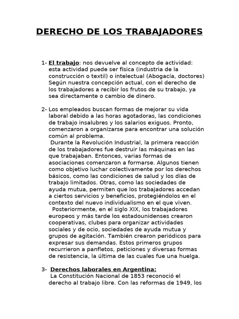Derecho De Los Trabajadores Pdf 9756