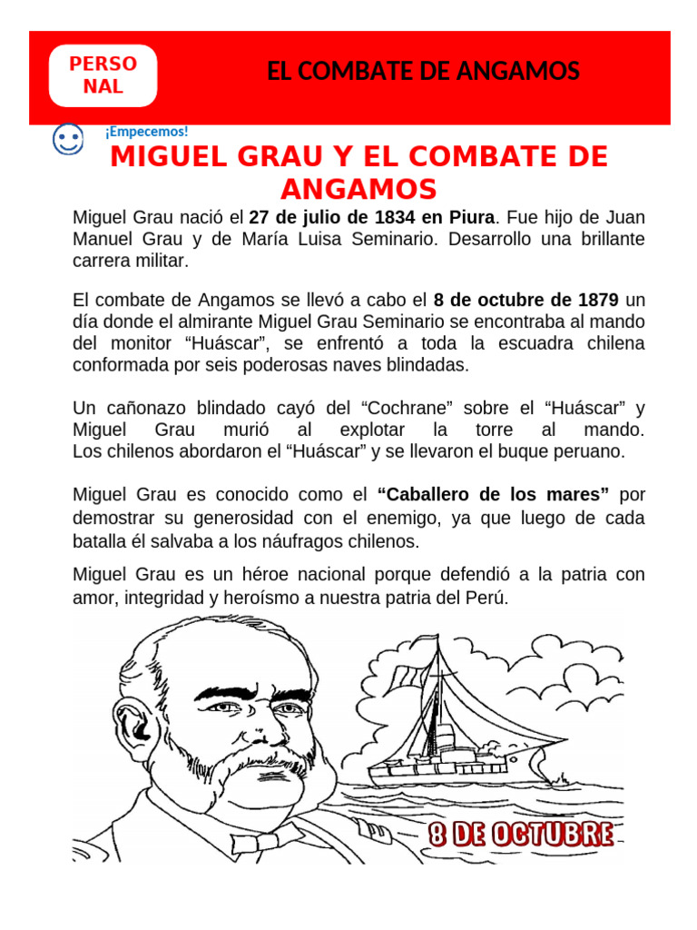 D1 A2 FICHA PS. EL COMBATE DE ANGAMOS | PDF