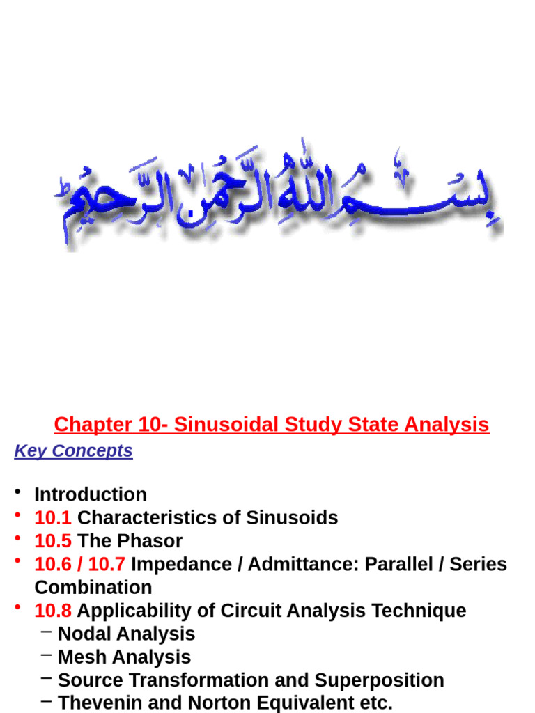 Sinusoidal Steady State Analysis (I) | PDF