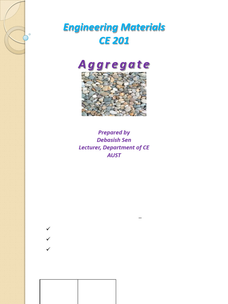 Engineering Materials Aggregate | PDF | Construction Aggregate | Concrete