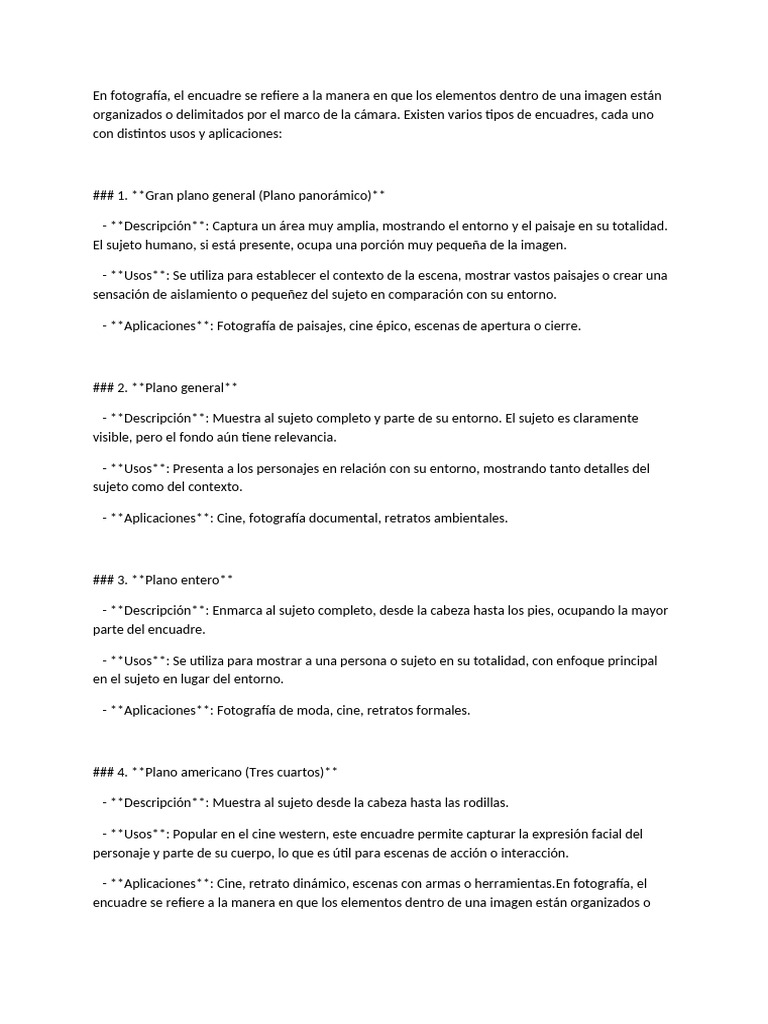En Fotografía Los Encuadres | PDF