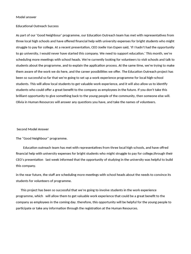 the writing models | PDF