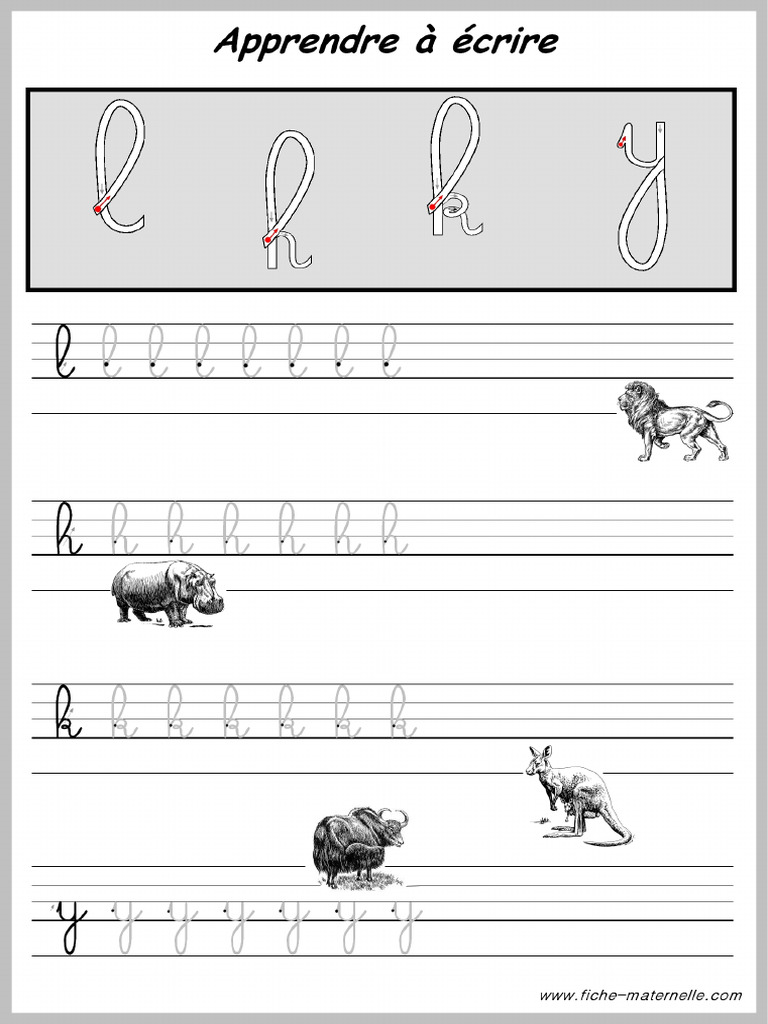 Apprendre A Ecrire Cursive | PDF