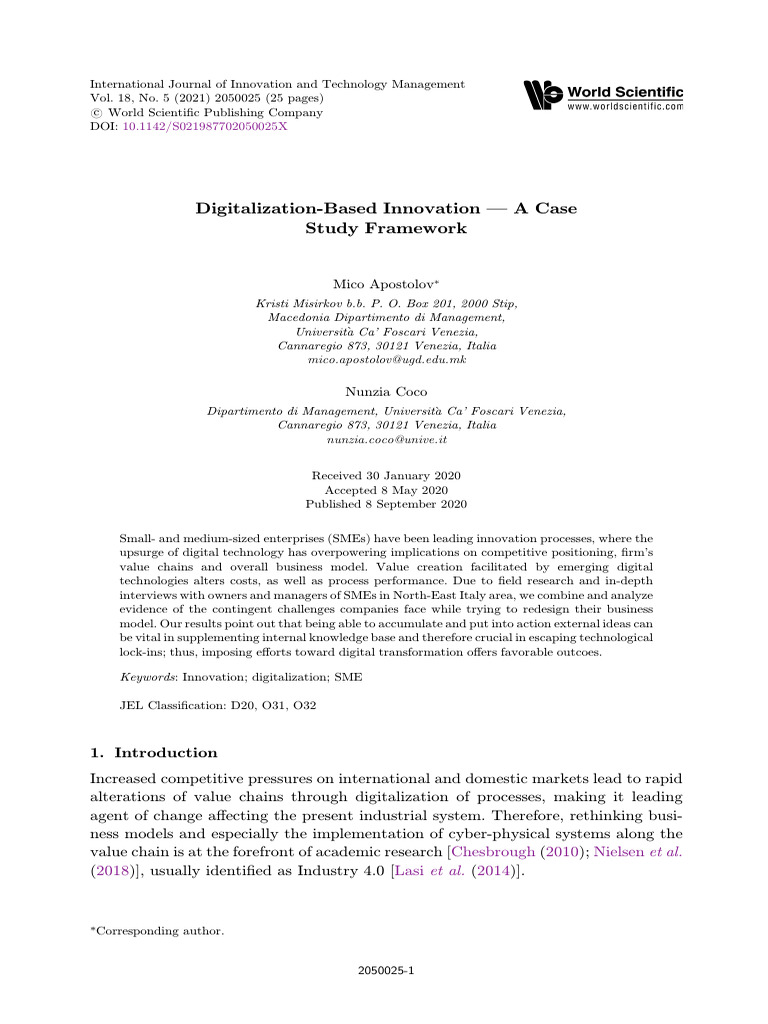 Digitalization Based Framework | PDF