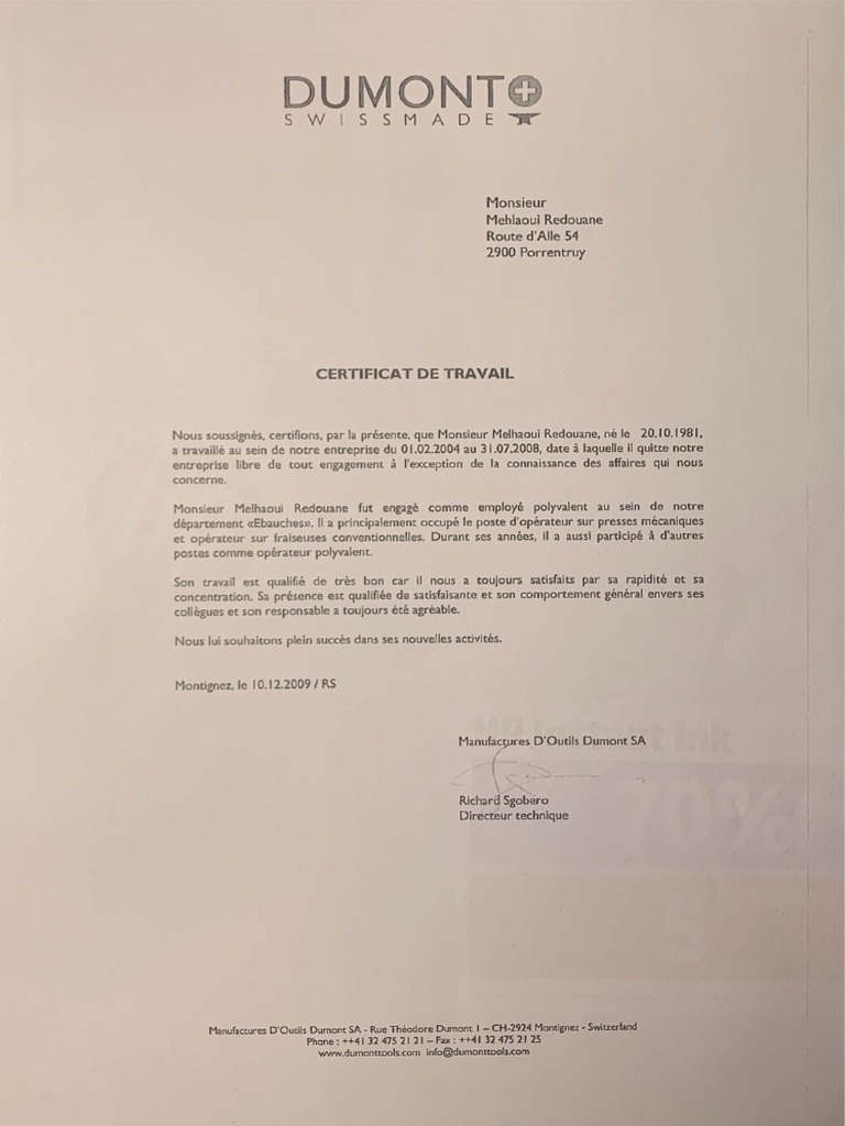 Certificat 1 | PDF