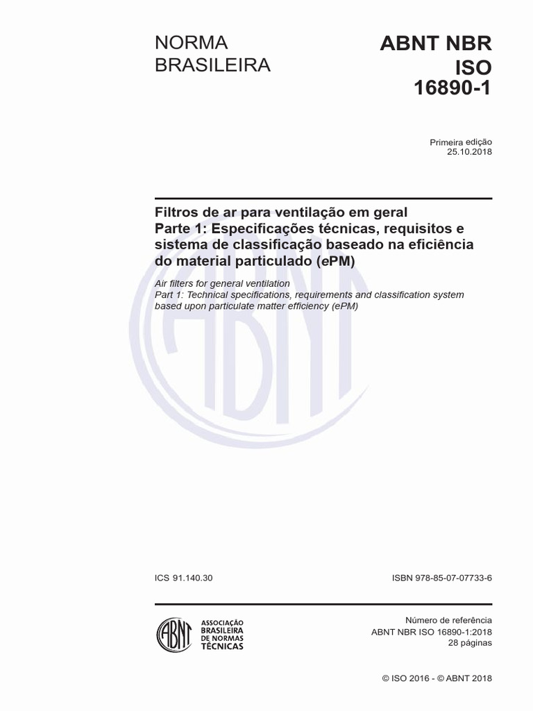 Abnt NBR Iso 16890 1 | PDF