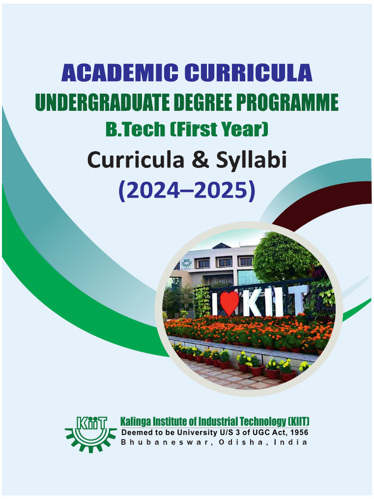 B Tech (1st Year) Syllabus 2024-25 With Cover Page | PDF | Ordinary Differential Equation ...