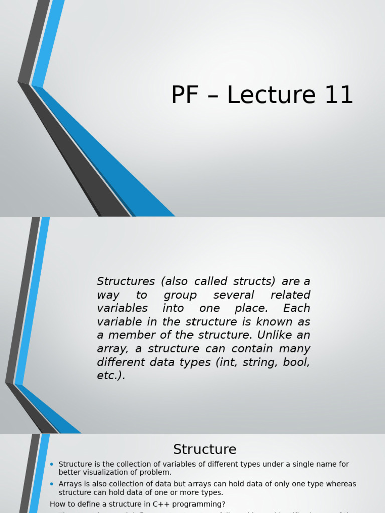 Lec-11 (Structures Detailed) | PDF