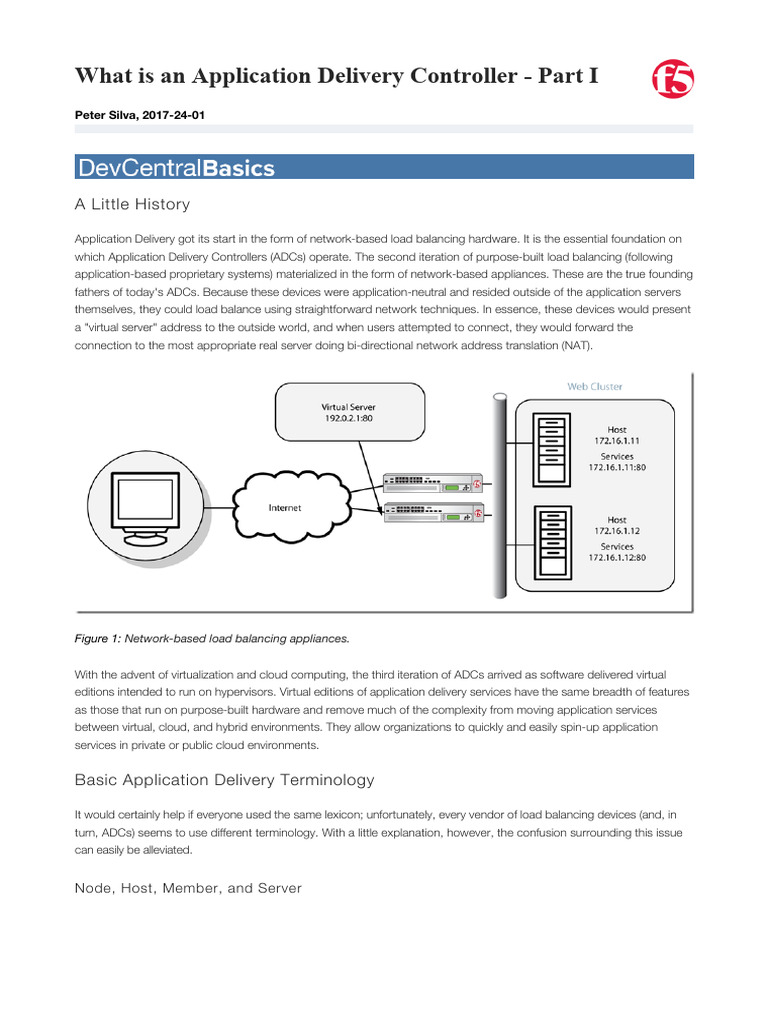 What Is An Application Delivery Controller Part I | PDF