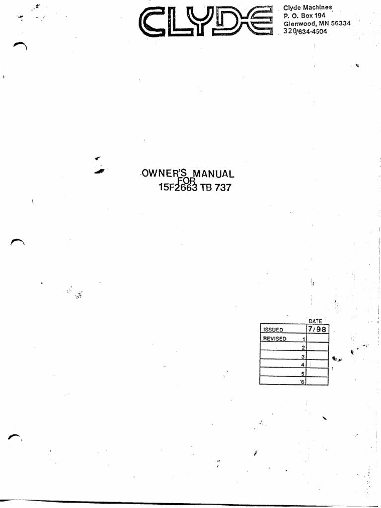 Clyde 15F2663 TB 737 Towbar | PDF