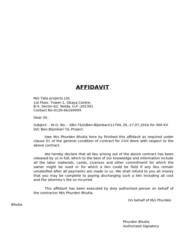 AFFIDAVIT | PDF