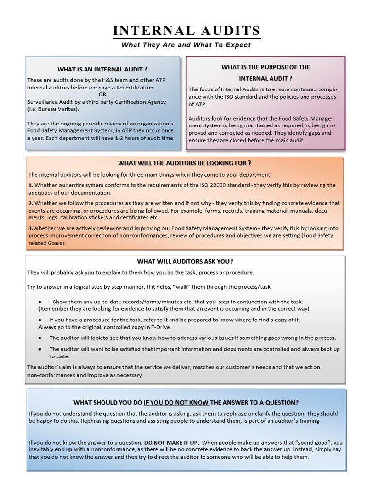 Internal Audit - Infographic | PDF