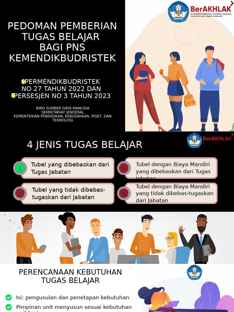 Pedoman Pemberian Tugas Belajar Bagi Pns Kemendikbudristek | PDF
