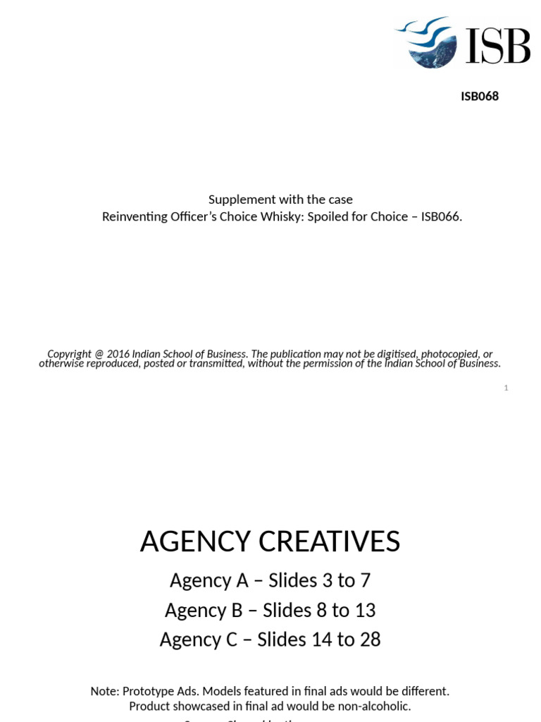 Reinventing Officer's Choice Whisky - Advertising Agency Creatives ...
