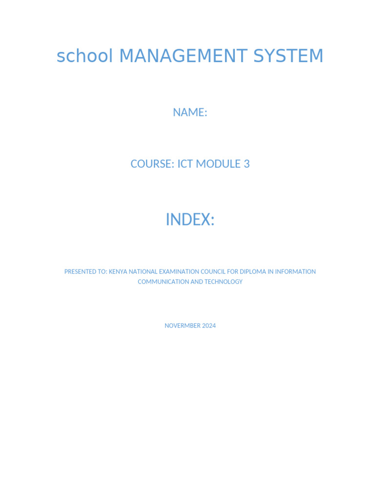 School Management System Project Report | PDF | Conceptual Model | Business