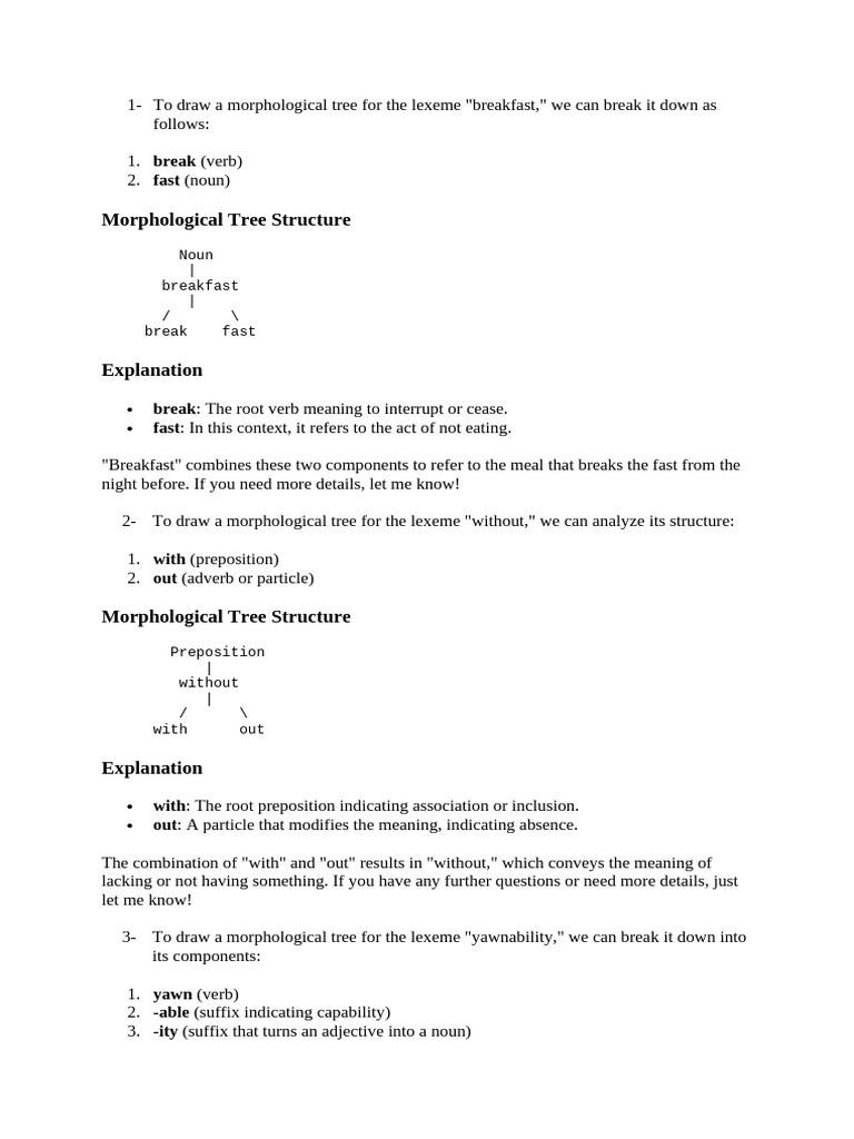 the morphological tree | PDF