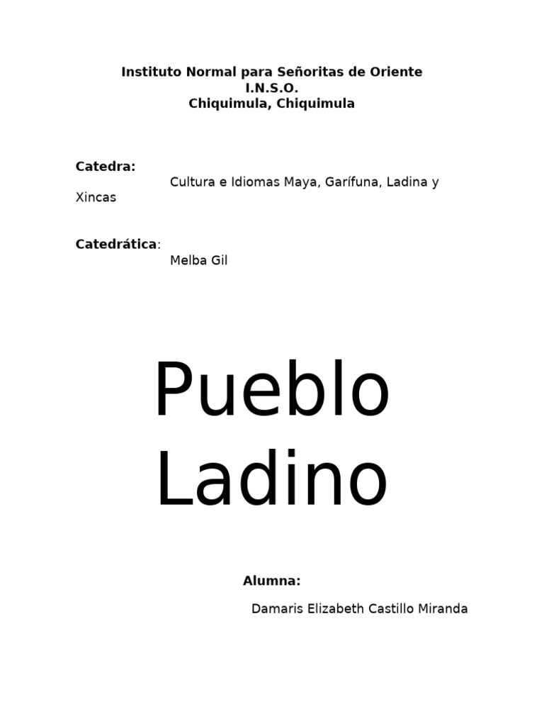 Pueblo Ladino | PDF | Religión y espiritualidad