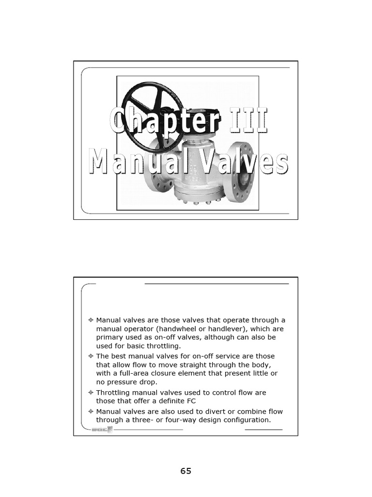 CH 03 Manual Valves | PDF