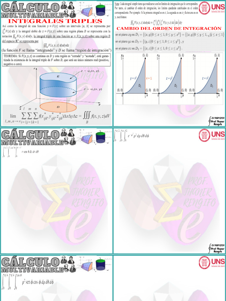 Clase 09 - Integrales Triples y Volumen | PDF
