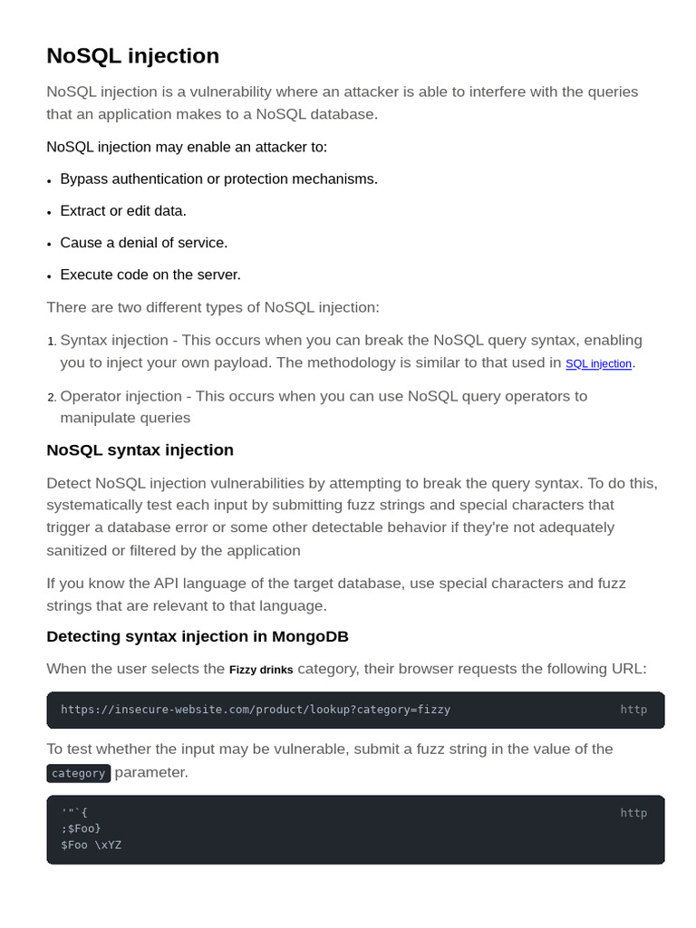 No-SQL_Injection | PDF