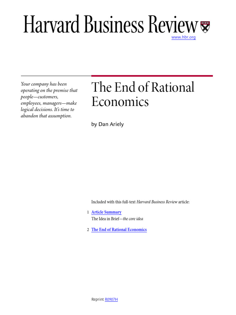 Rethinking Rational Decision-Making | PDF | Rationality | Behavioral ...