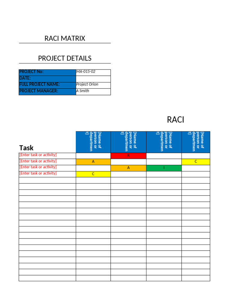 Task 7-Responsibility Assignment Matrix | PDF
