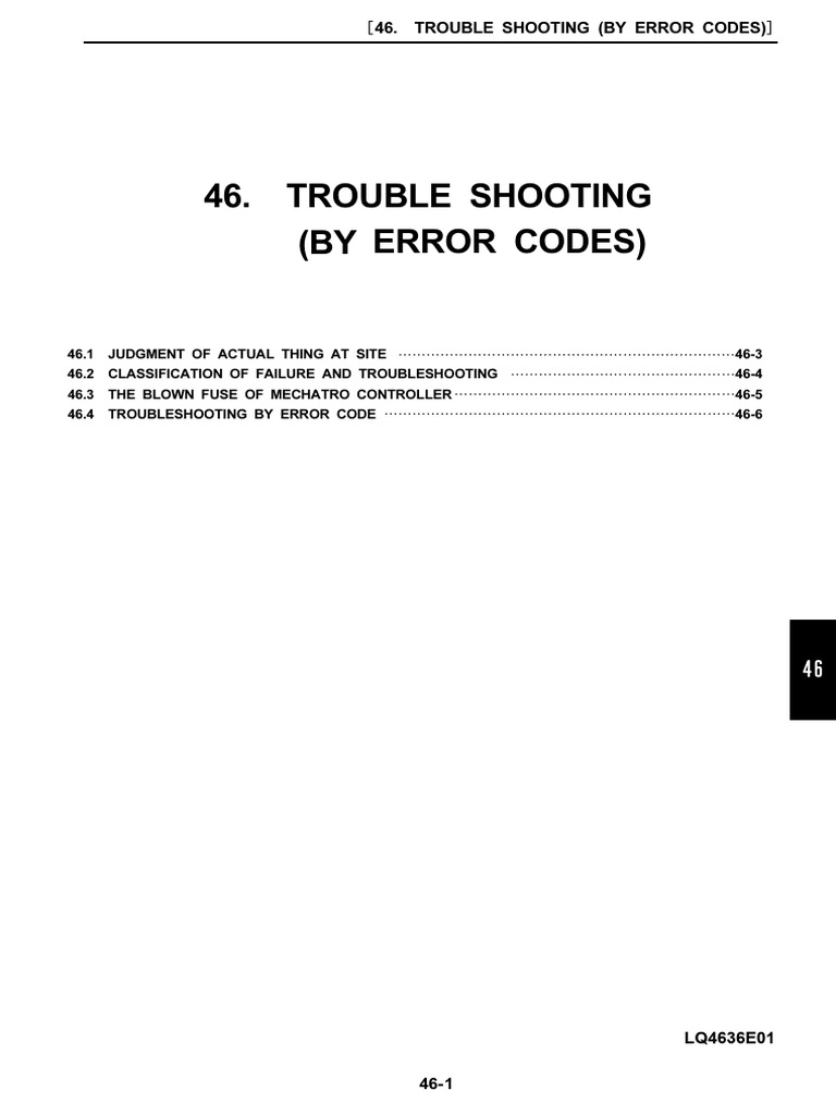 SK210LC-9 (YQ13) Troubleshooting by Error Code | PDF