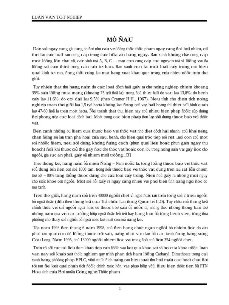 123doc Luan Van Nghien Cuu Quy Trinh Phan Tich Ham Luong Carbaryl Dimethoate Va Vitamin C Trong ...