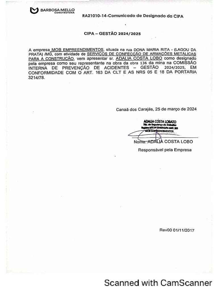 Modelo de Carta de Designado | PDF